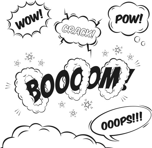 Comic book elements Royalty Free Vector Image - VectorStock