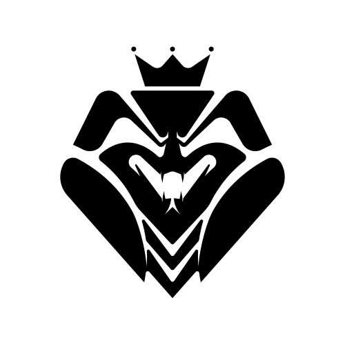 Cobra logo icon in diamond shape Royalty Free Vector Image