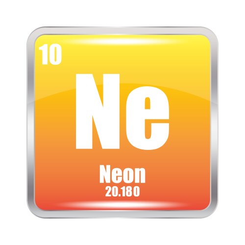 Neon Periodic Element Square Vector Images (49)