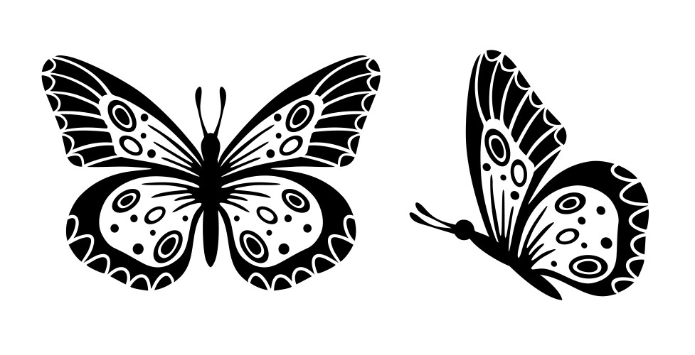 Butterfly Stencil Vector Images (over 940)