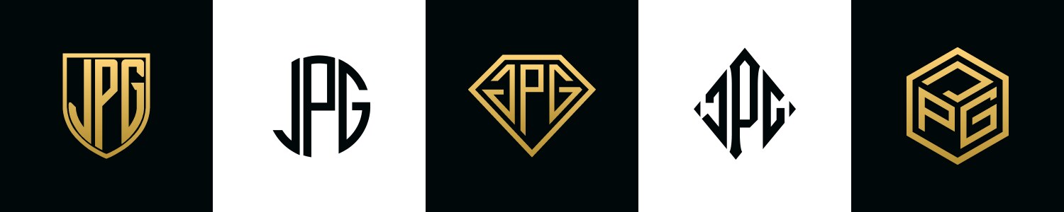 Initial letters jjk logo designs bundle Royalty Free Vector