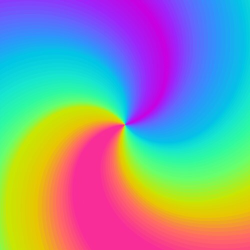 Rainbow swirl background radial gradient Vector Image