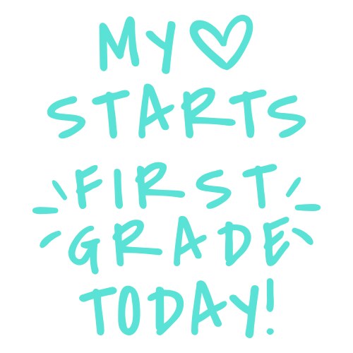 1st grade rainbow label Royalty Free Vector Image