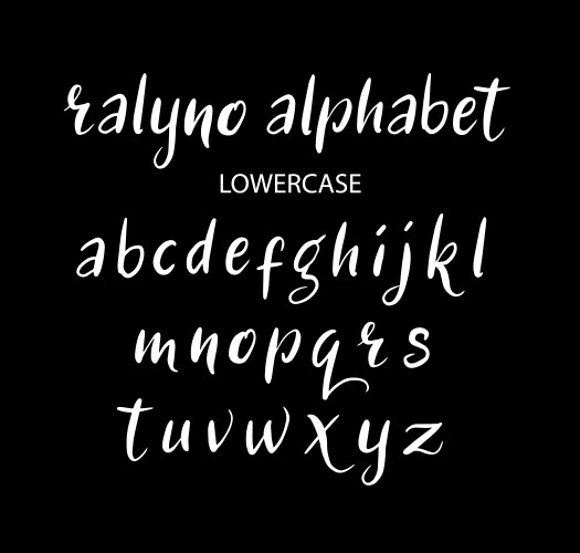 Hand drawn typeface set typography alphabet Vector Image