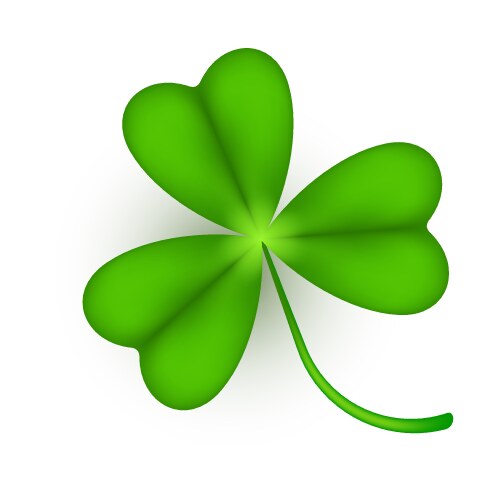 Realistic shamrock icon clover three leaves logo Vector Image