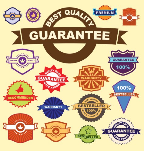 Badge icon symbol set Royalty Free Vector Image