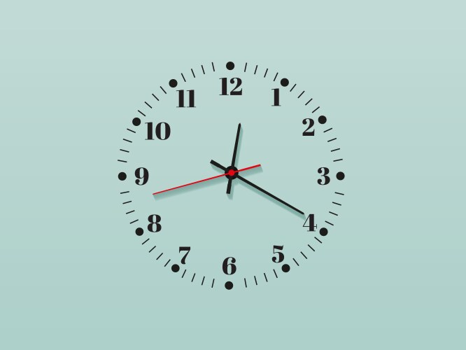 Wall clock office template design Royalty Free Vector Image