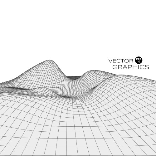 Abstract digital technology black wireframe Vector Image