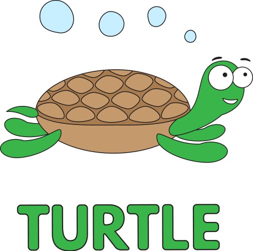 Cartoon dolphin flashcard for children Royalty Free Vector