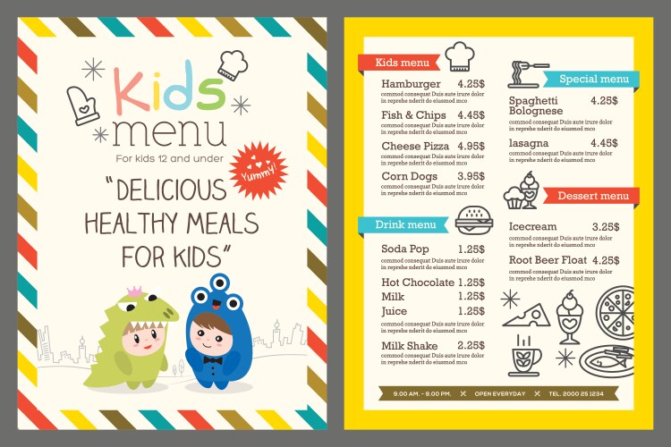 Cartoon Menu Vector Images (over 150,000)