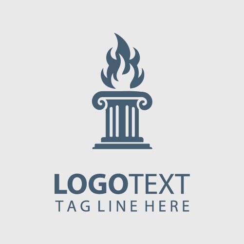 Flame piller logo Royalty Free Vector Image - VectorStock