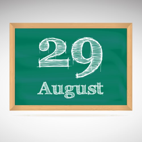 August board Royalty Free Vector Image - VectorStock