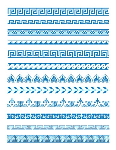 Set of antique greek borders Royalty Free Vector Image