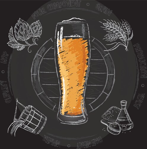Beer production stage Royalty Free Vector Image