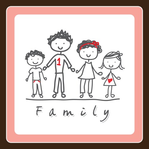 Shocked parents looking at raging angry child Vector Image