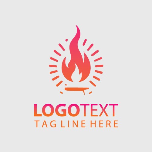 Flame piller logo Royalty Free Vector Image - VectorStock