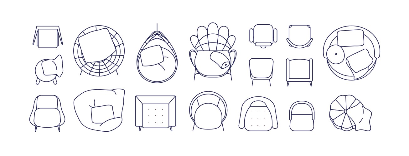 Lounge Chair Top View Vector Images (over 510)