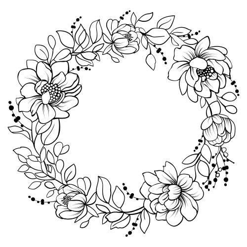 Wreath Outline Vector Images (over 18,000)