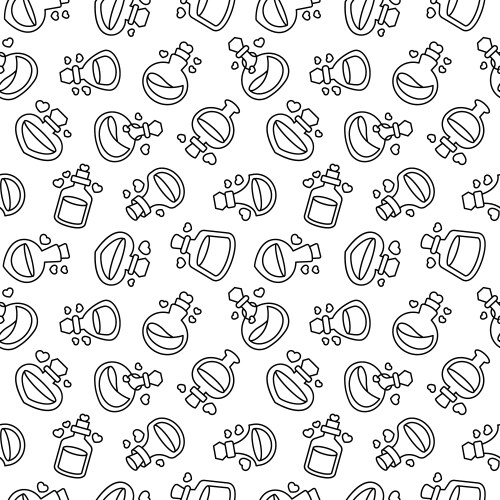 Different heart seamless pattern coloring page Vector Image