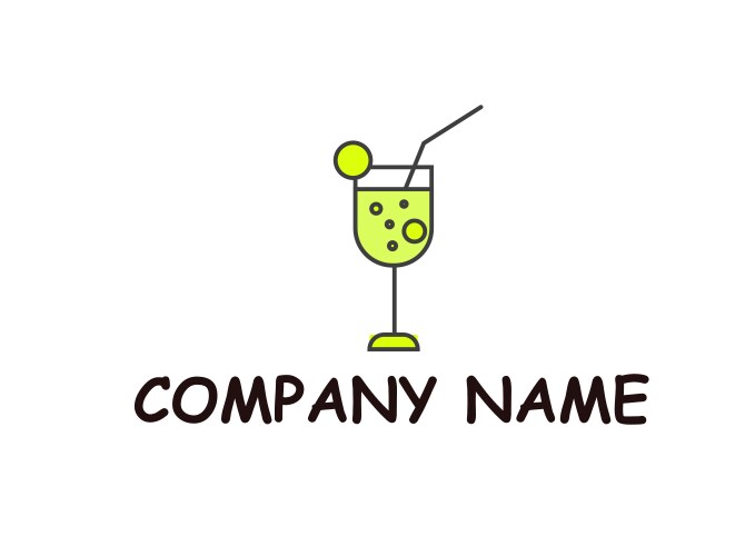 Drink and juice logo design Royalty Free Vector Image