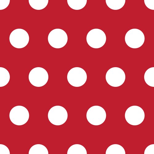 Red and white polka dot seamless repeating pattern
