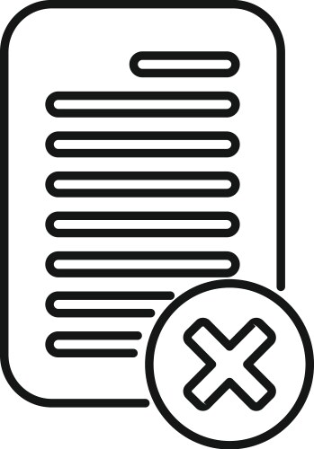 Computer showing error message with cross mark Vector Image