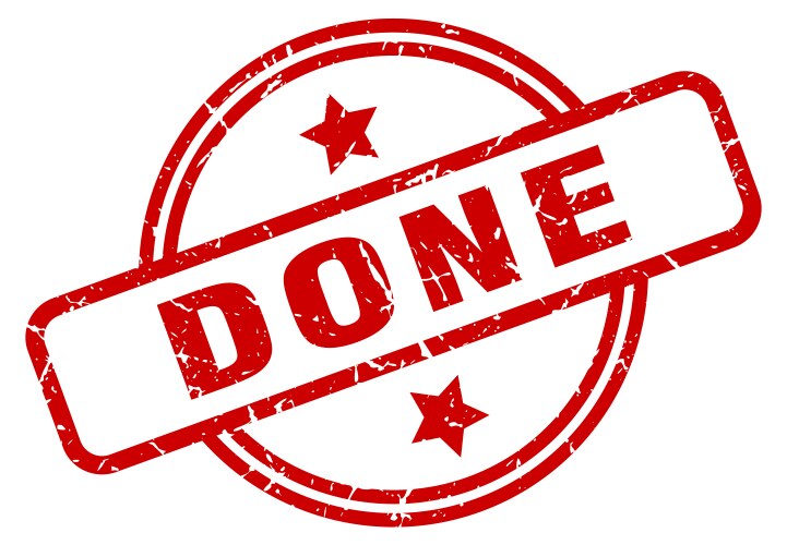 Done stamp Royalty Free Vector Image - VectorStock