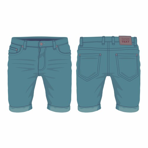 Mens dark blue jeans Royalty Free Vector Image