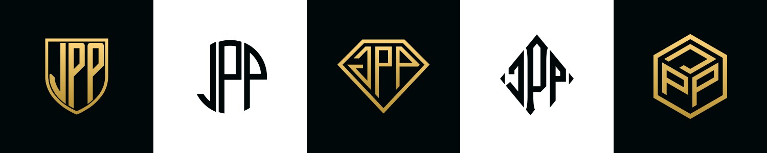 Initial letters ddr logo designs bundle Royalty Free Vector