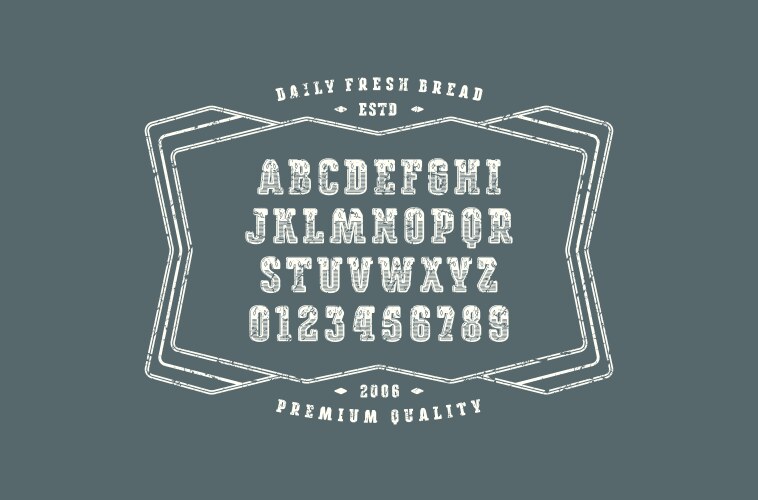 Ornate serif typeface Royalty Free Vector Image