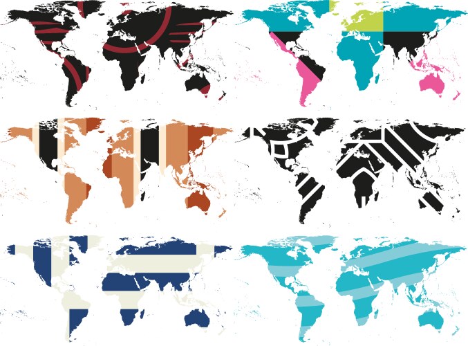 Animals world map Royalty Free Vector Image - VectorStock