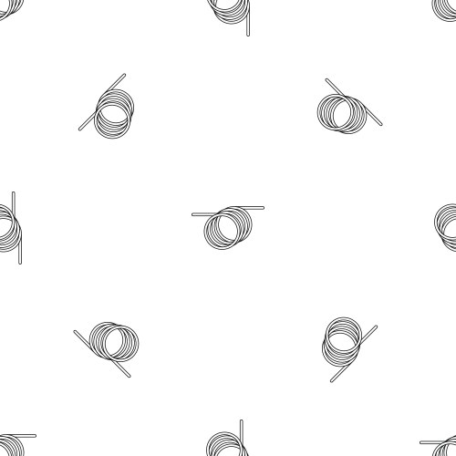 Black spiral cable mockup realistic style Vector Image