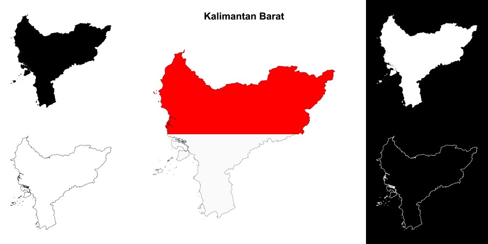 Kalimantan Outline Map Vector Images (over 160)