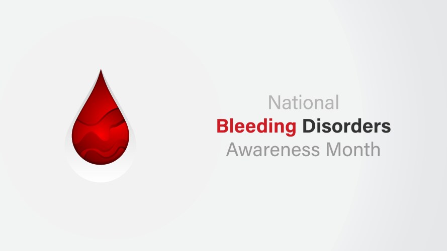 National bleeding disorders awareness month Vector Image