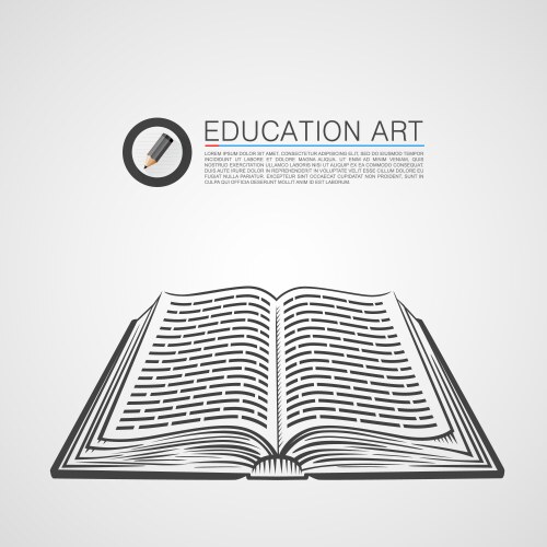 Open book pop art Royalty Free Vector Image - VectorStock