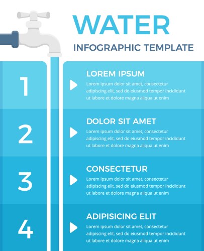 Water infographic elements information design Vector Image
