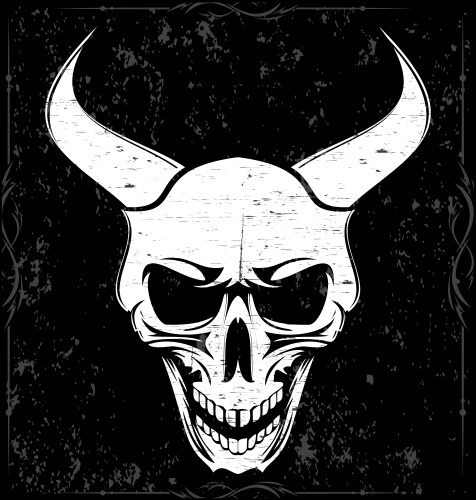 White demon face Royalty Free Vector Image - VectorStock