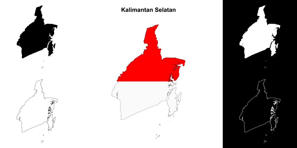 Kalimantan Outline Map Vector Images (over 160)