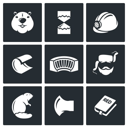 Collection of modern black and white unusual Vector Image