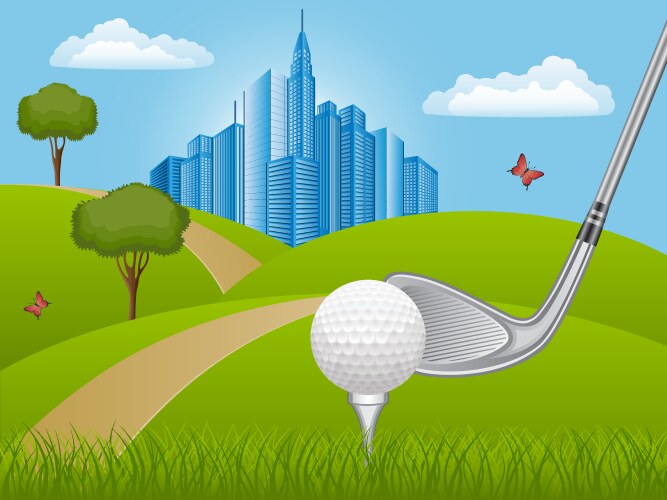 Golf background Royalty Free Vector Image - VectorStock