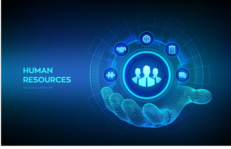 Human resources hr management recruitment Vector Image