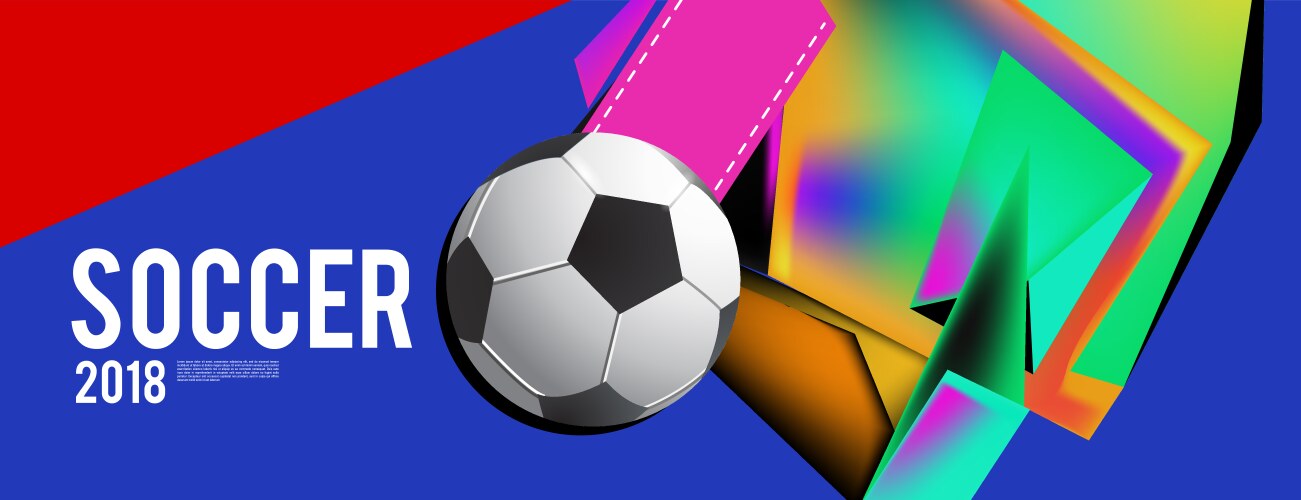 Layout template design poster for soccer Vector Image