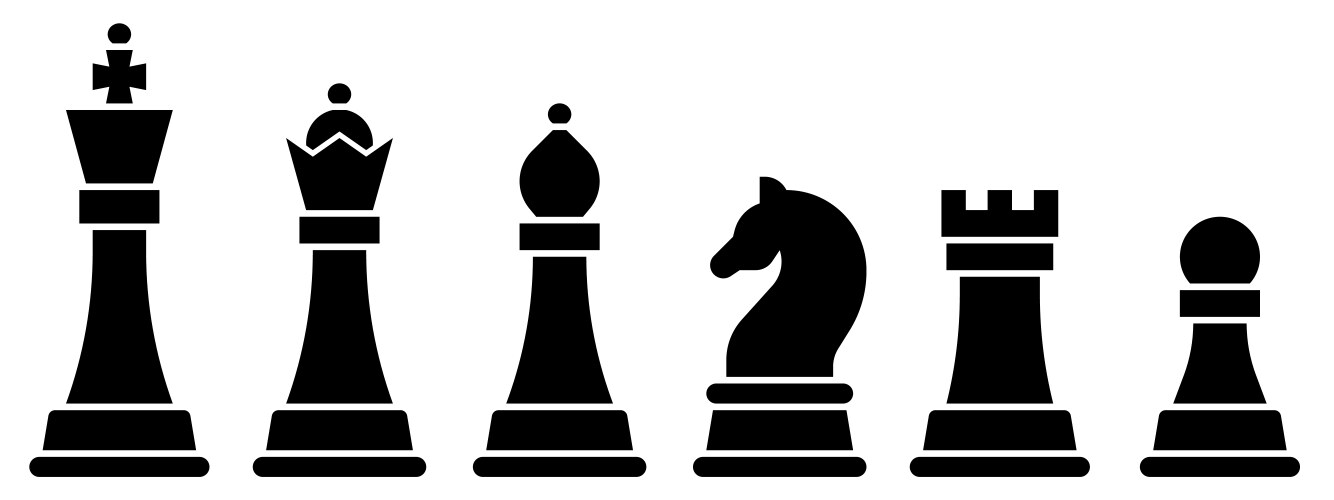 Minimalist of chess pieces in line style Vector Image