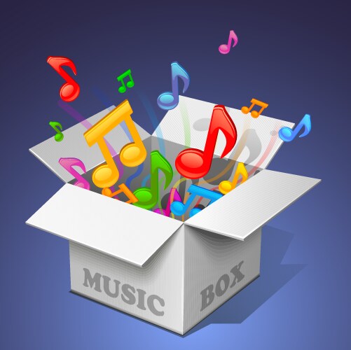 Colorful music notes Royalty Free Vector Image