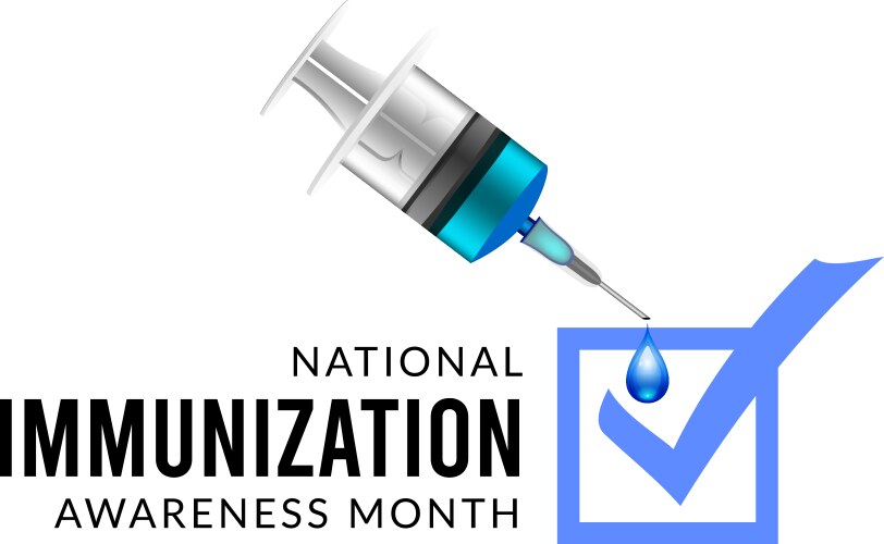 National infant immunization week background Vector Image