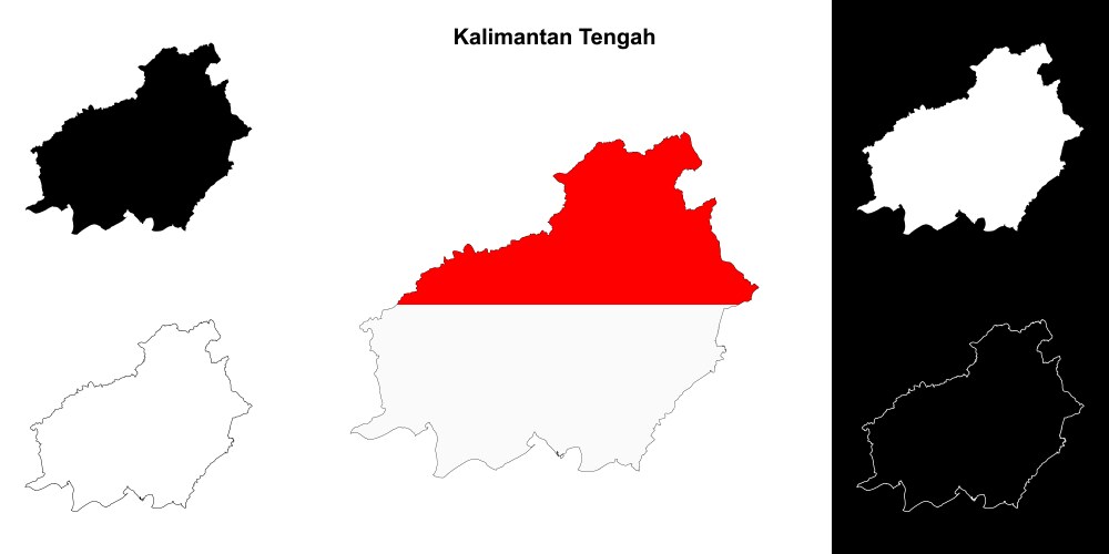 Kalimantan Outline Map Vector Images (over 160)