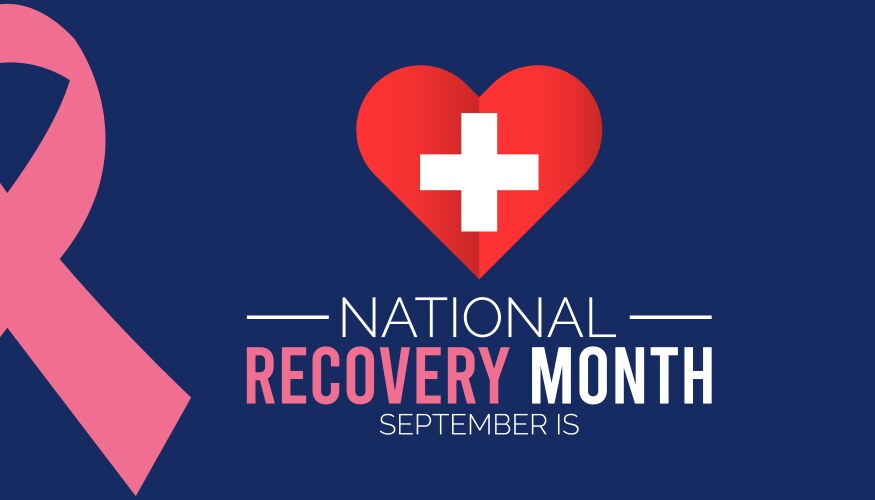 National recovery month Royalty Free Vector Image