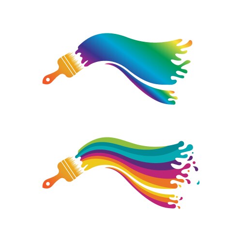 Colorful Paint Splash Logo Royalty Free Vector Image