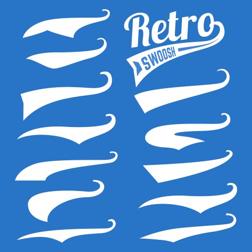 Swash and swoosh vintage swashes baseball Vector Image