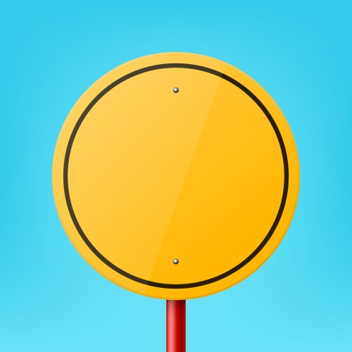 White blank triangle road sign frame icon Vector Image